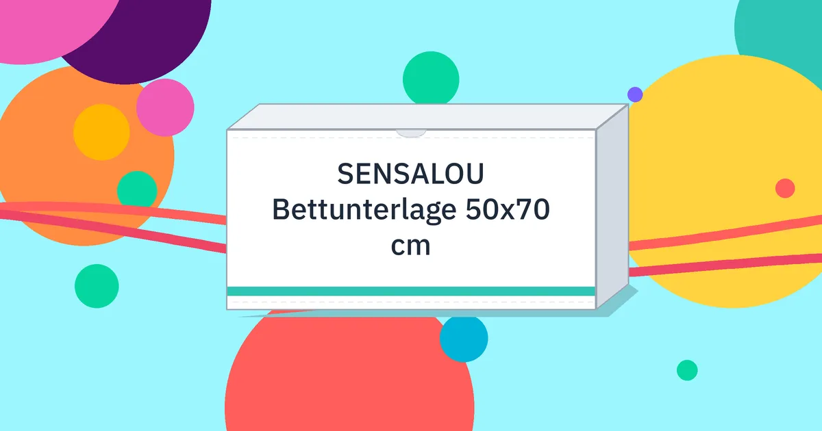 Symbolbild: Packung mit der Aufschrift SENSALOU Bettunterlage 50x70 cm (PZN 16872044) – Verfügbarkeit und Bezug in Apotheken in Frankfurt am Main