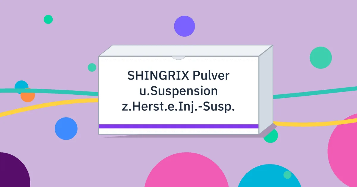 Symbolbild: Packung mit der Aufschrift SHINGRIX Pulver u.Suspension z.Herst.e.Inj.-Susp. (PZN 19743198) – Verfügbarkeit und Bezug in Apotheken in Frankfurt am Main