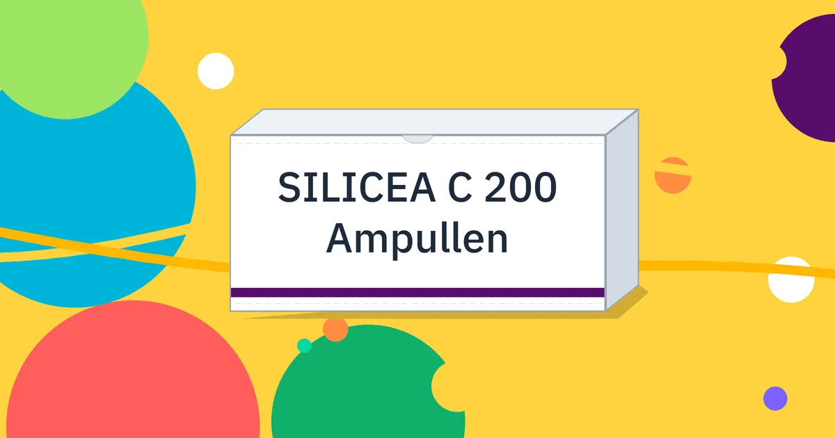 Symbolbild: Packung mit der Aufschrift SILICEA C 200 Ampullen (PZN 11708191) – Verfügbarkeit und Bezug in Apotheken in Frankfurt am Main