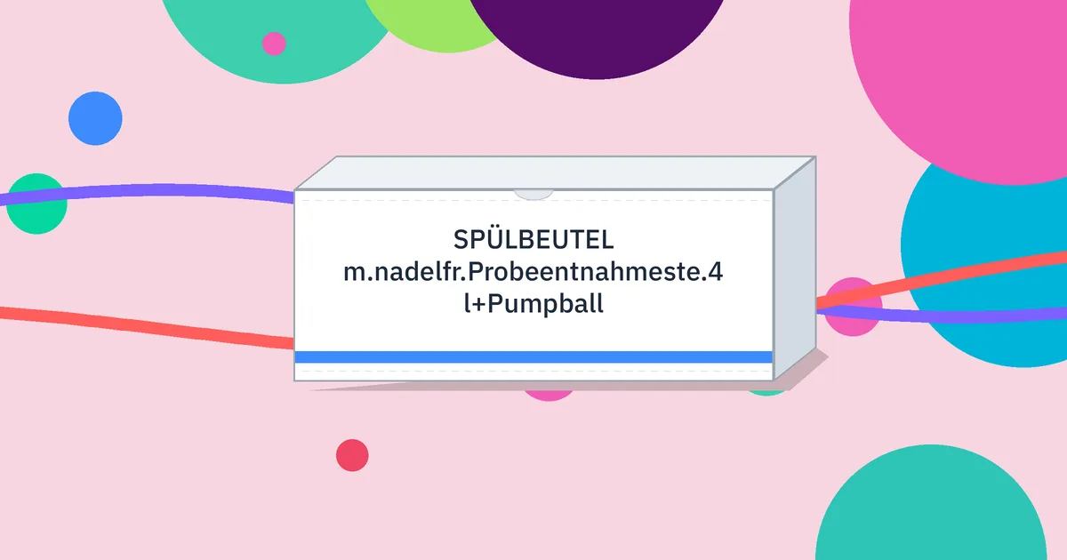 Symbolbild: Packung mit der Aufschrift SPÜLBEUTEL m.nadelfr.Probeentnahmeste.4 l+Pumpball (PZN 00747377) – Verfügbarkeit und Bezug in Apotheken in Frankfurt am Main