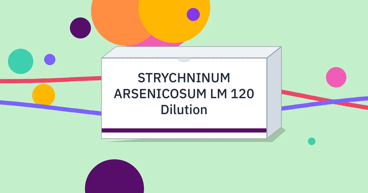 Symbolbild: Packung mit der Aufschrift STRYCHNINUM ARSENICOSUM LM 120 Dilution (PZN 13206111) – Verfügbarkeit und Bezug in Apotheken in Frankfurt am Main