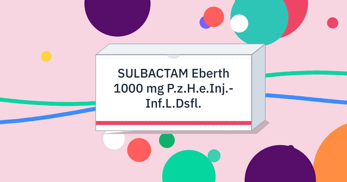 Symbolbild: Packung mit der Aufschrift SULBACTAM Eberth 1000 mg P.z.H.e.Inj.-Inf.L.Dsfl. (PZN 14358544) – Verfügbarkeit und Bezug in Apotheken in Frankfurt am Main