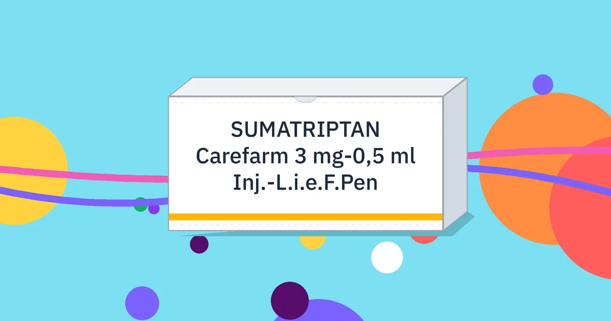 Symbolbild: Packung mit der Aufschrift SUMATRIPTAN Carefarm 3 mg-0,5 ml Inj.-L.i.e.F.Pen (PZN 20088853) – Verfügbarkeit und Bezug in Apotheken in Frankfurt am Main