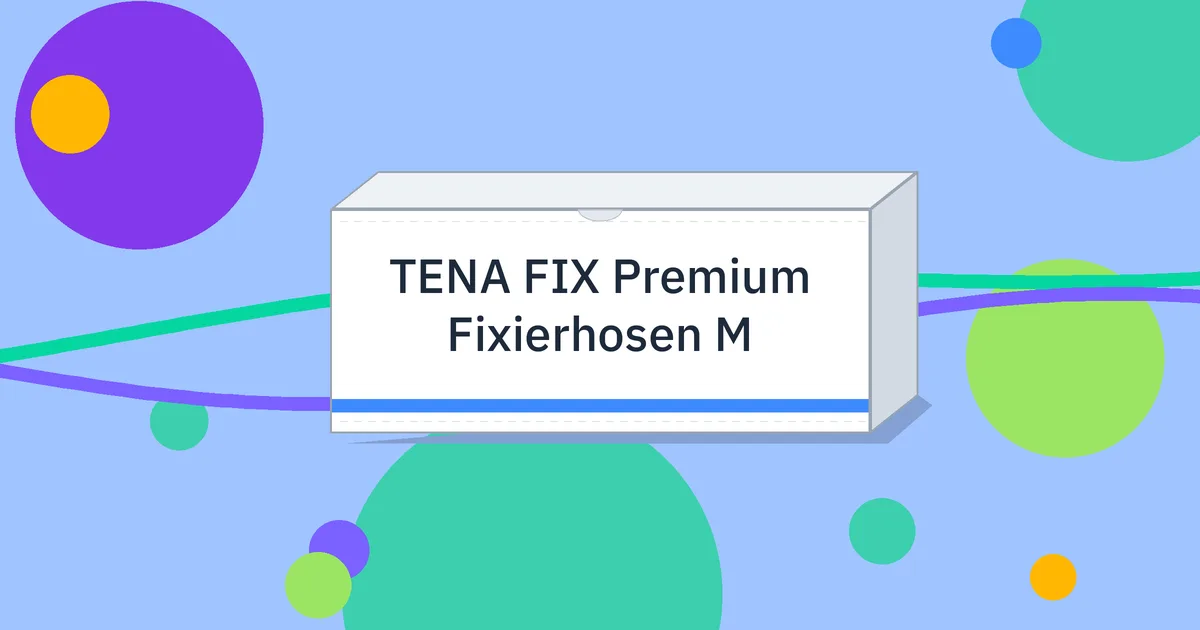 Symbolbild: Packung mit der Aufschrift TENA FIX Premium Fixierhosen M (PZN 03471906) – Verfügbarkeit und Bezug in Apotheken in Frankfurt am Main