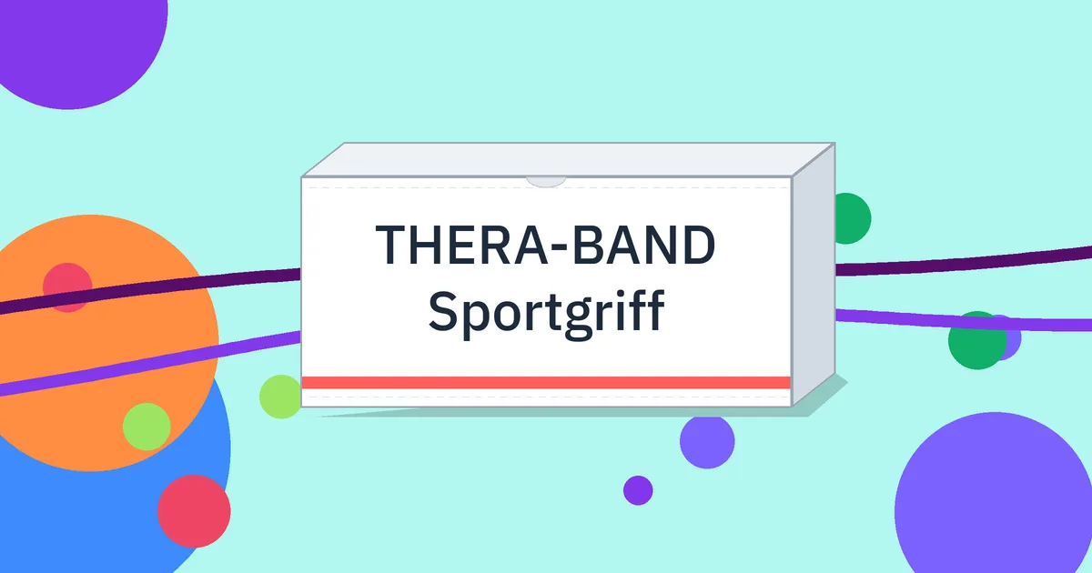Symbolbild: Packung mit der Aufschrift THERA-BAND Sportgriff (PZN 00494976) – Verfügbarkeit und Bezug in Apotheken in Frankfurt am Main