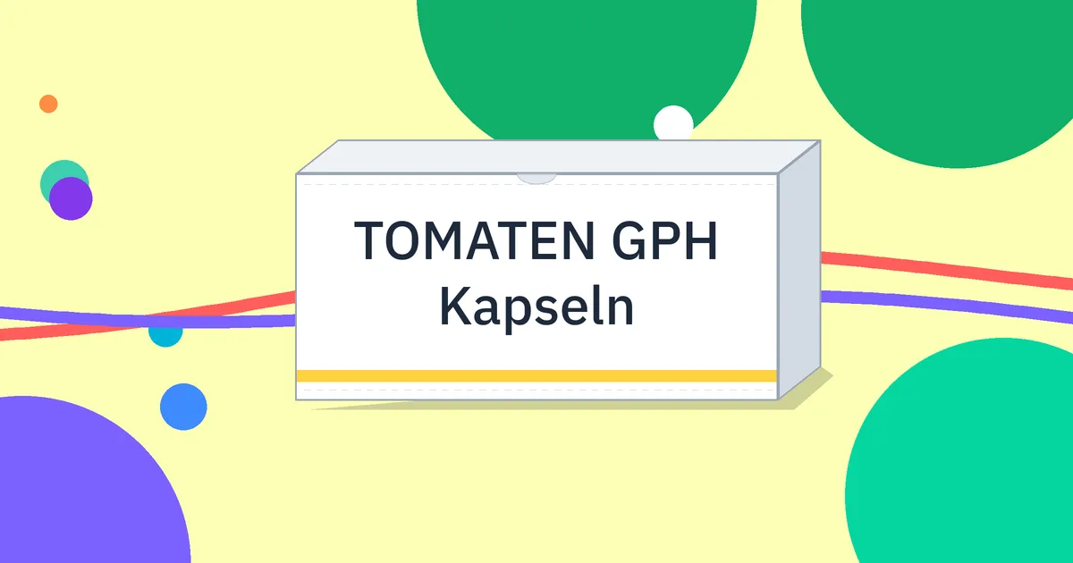 Symbolbild: Packung mit der Aufschrift TOMATEN GPH Kapseln (PZN 06923579) – Verfügbarkeit und Bezug in Apotheken in Frankfurt am Main