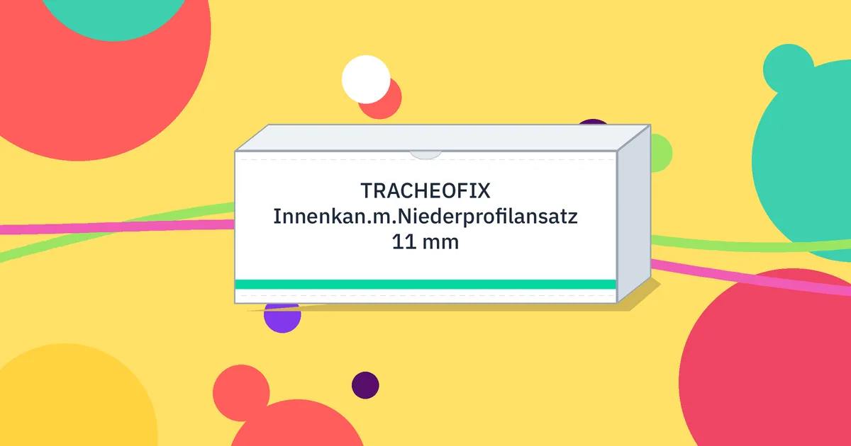 Symbolbild: Packung mit der Aufschrift TRACHEOFIX Innenkan.m.Niederprofilansatz 11 mm (PZN 04164833) – Verfügbarkeit und Bezug in Apotheken in Frankfurt am Main