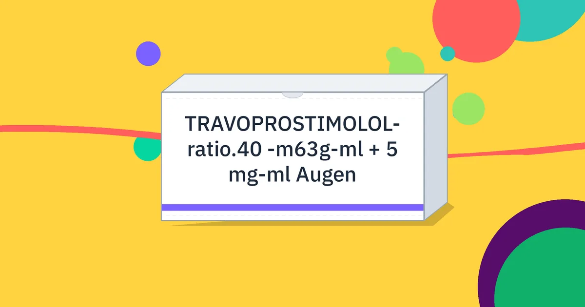 Symbolbild: Packung mit der Aufschrift TRAVOPROSTIMOLOL-ratio.40 -m63g-ml + 5 mg-ml Augen (PZN 12521595) – Verfügbarkeit und Bezug in Apotheken in Frankfurt am Main