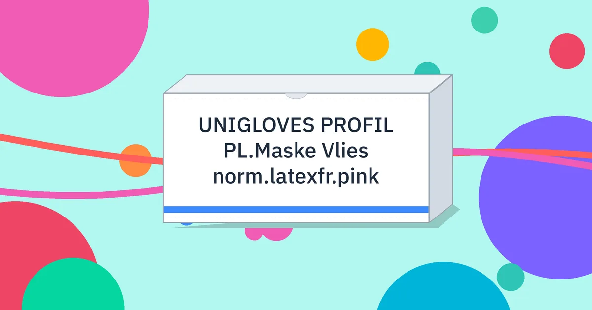 Symbolbild: Packung mit der Aufschrift UNIGLOVES PROFIL PL.Maske Vlies norm.latexfr.pink (PZN 18176892) – Verfügbarkeit und Bezug in Apotheken in Frankfurt am Main