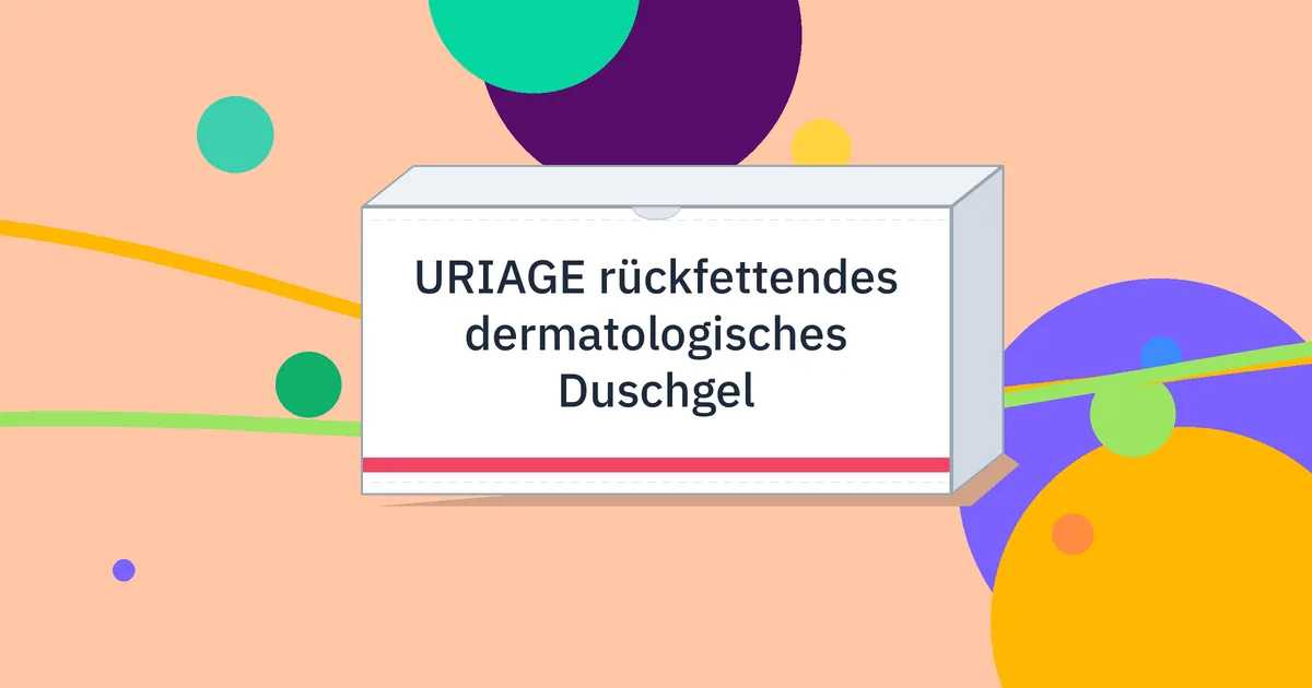 Symbolbild: Packung mit der Aufschrift URIAGE rückfettendes dermatologisches Duschgel (PZN 17181997) – Verfügbarkeit und Bezug in Apotheken in Frankfurt am Main