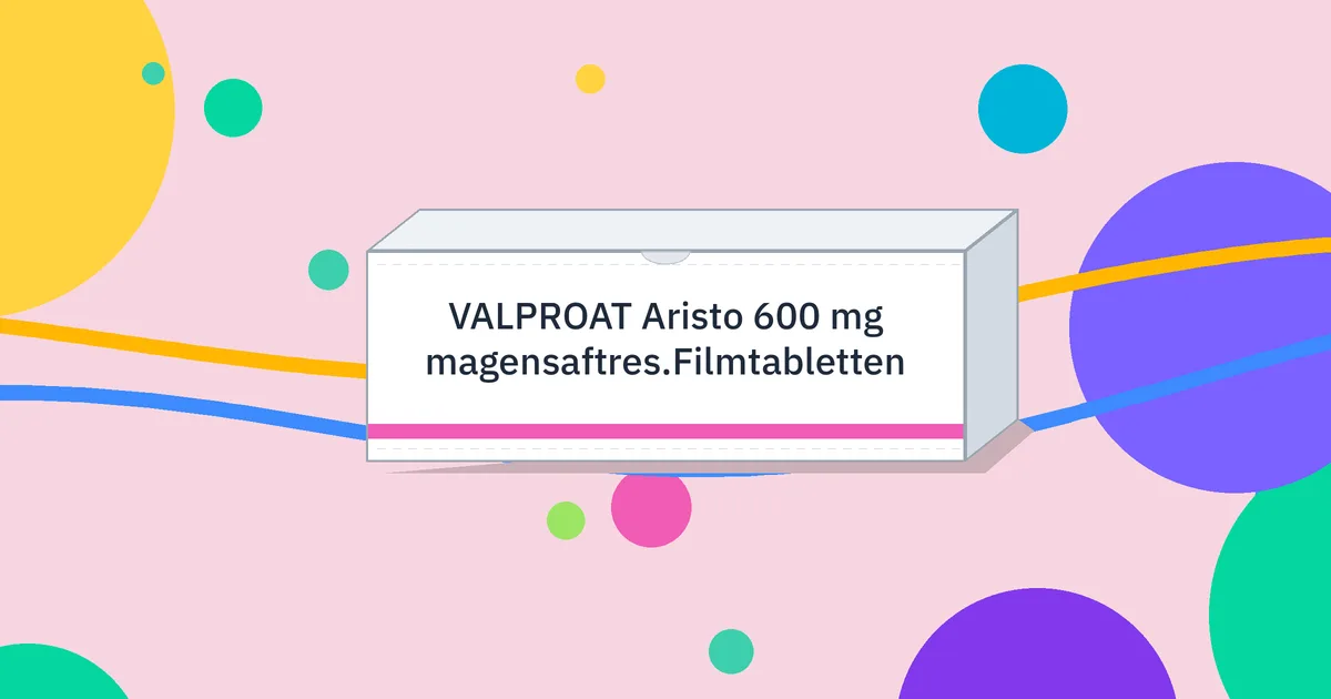 Symbolbild: Packung mit der Aufschrift VALPROAT Aristo 600 mg magensaftres.Filmtabletten (PZN 07420053) – Verfügbarkeit und Bezug in Apotheken in Frankfurt am Main