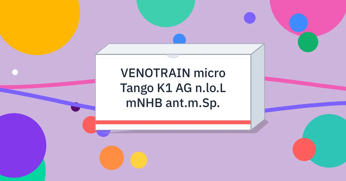 Symbolbild: Packung mit der Aufschrift VENOTRAIN micro Tango K1 AG n.lo.L mNHB ant.m.Sp. (PZN 17760666) – Verfügbarkeit und Bezug in Apotheken in Frankfurt am Main