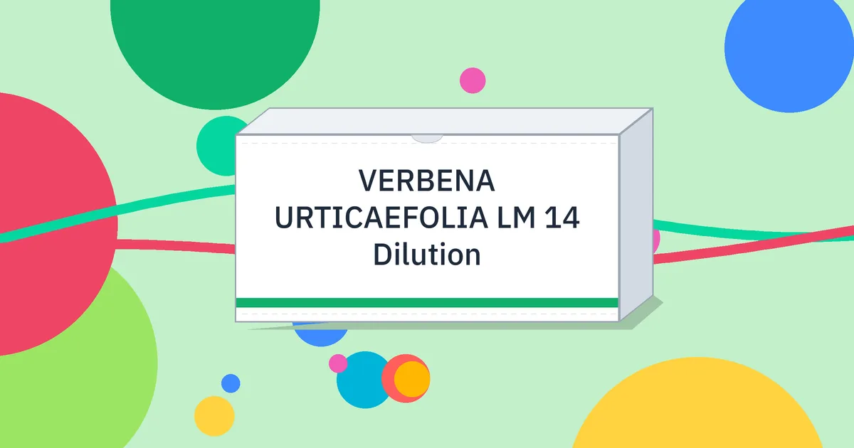 Symbolbild: Packung mit der Aufschrift VERBENA URTICAEFOLIA LM 14 Dilution (PZN 13268075) – Verfügbarkeit und Bezug in Apotheken in Frankfurt am Main