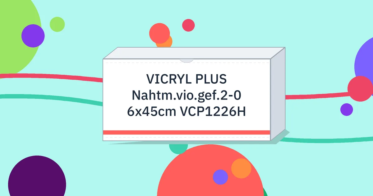 Symbolbild: Packung mit der Aufschrift VICRYL PLUS Nahtm.vio.gef.2-0 6x45cm VCP1226H (PZN 20390339) – Verfügbarkeit und Bezug in Apotheken in Frankfurt am Main