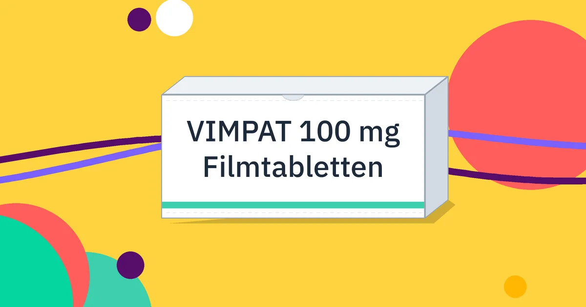 Symbolbild: Packung mit der Aufschrift VIMPAT 100 mg Filmtabletten (PZN 06926709) – Verfügbarkeit und Bezug in Apotheken in Frankfurt am Main