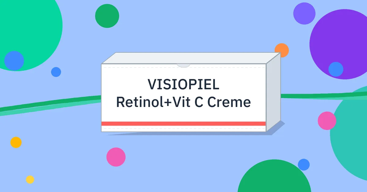 Symbolbild: Packung mit der Aufschrift VISIOPIEL Retinol+Vit C Creme (PZN 17490936) – Verfügbarkeit und Bezug in Apotheken in Frankfurt am Main