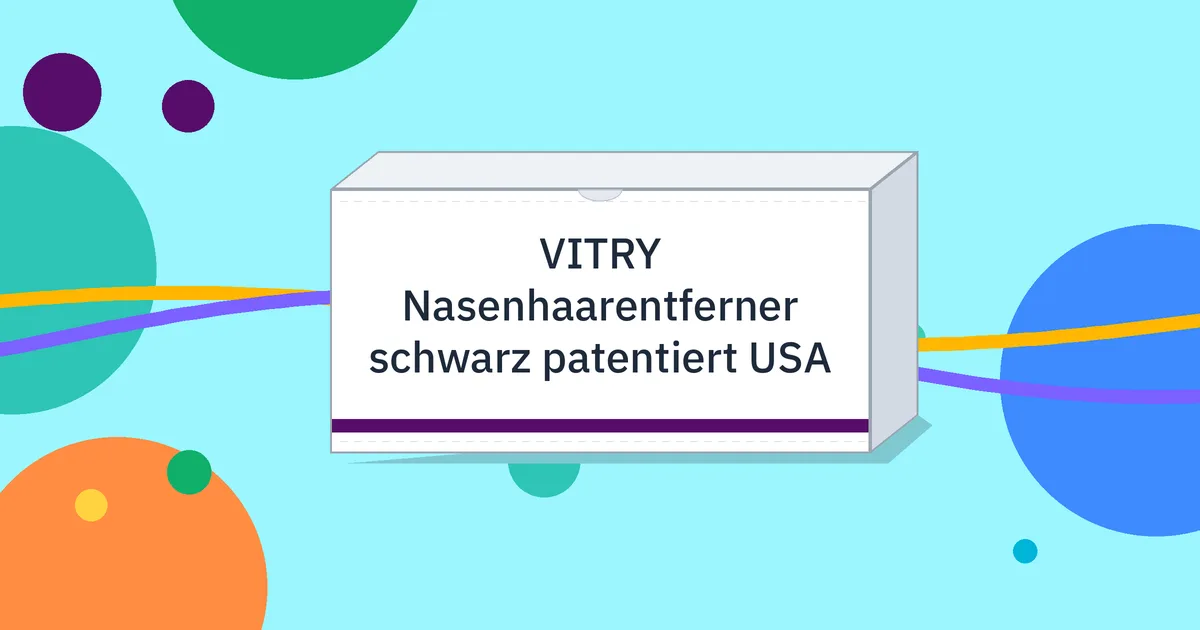 Symbolbild: Packung mit der Aufschrift VITRY Nasenhaarentferner schwarz patentiert USA (PZN 05043706) – Verfügbarkeit und Bezug in Apotheken in Frankfurt am Main