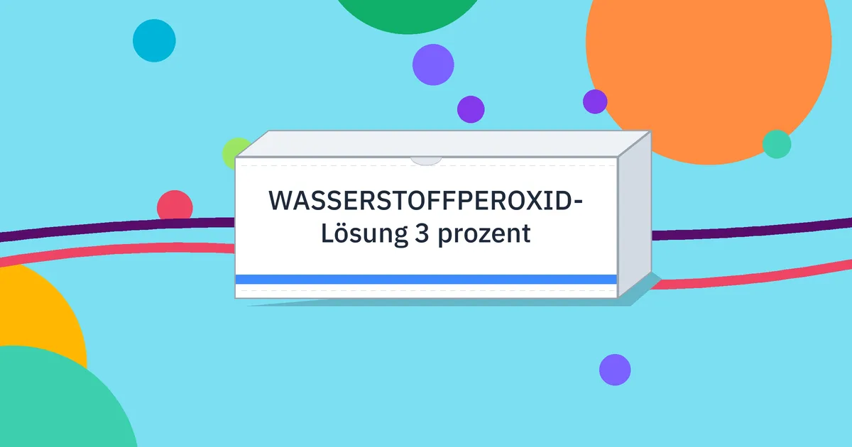 Symbolbild: Packung mit der Aufschrift WASSERSTOFFPEROXID-Lösung 3 prozent (PZN 02732813) – Verfügbarkeit und Bezug in Apotheken in Frankfurt am Main