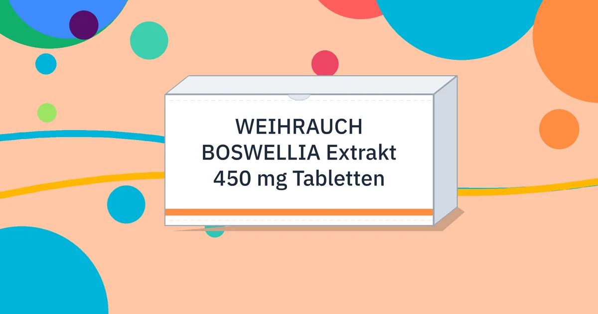 Symbolbild: Packung mit der Aufschrift WEIHRAUCH BOSWELLIA Extrakt 450 mg Tabletten (PZN 11514742) – Verfügbarkeit und Bezug in Apotheken in Frankfurt am Main