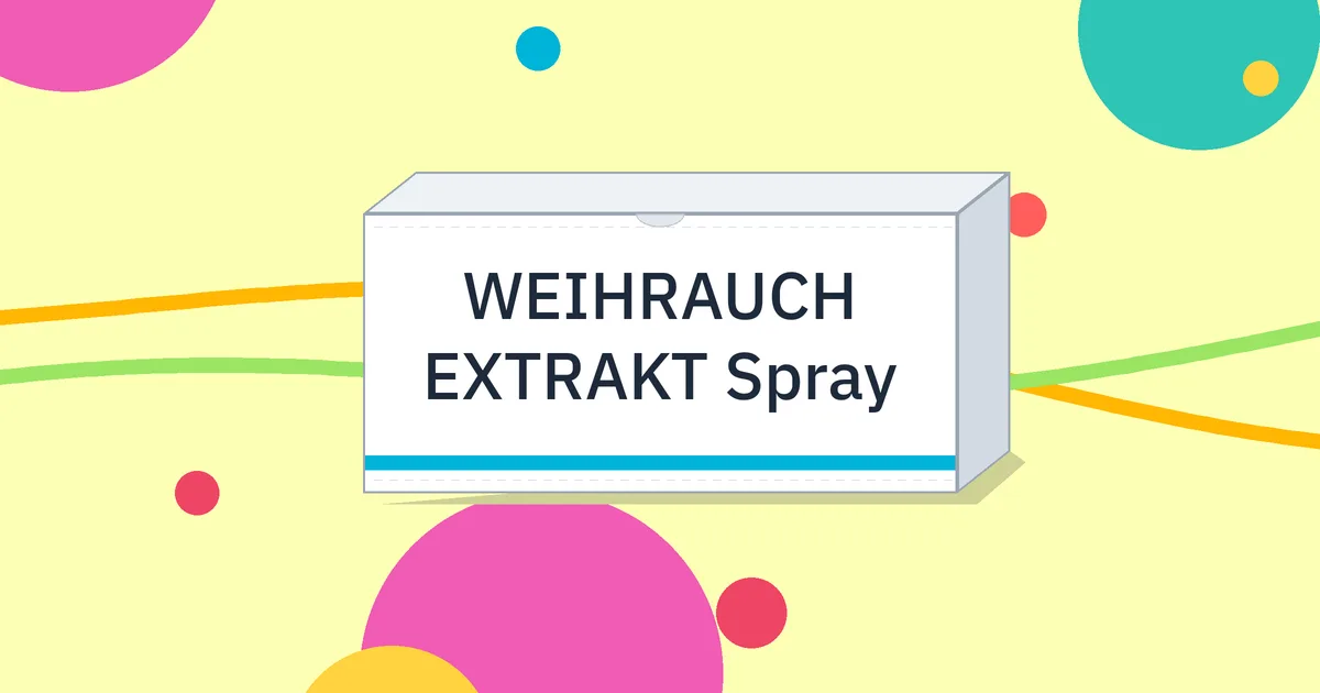 Symbolbild: Packung mit der Aufschrift WEIHRAUCH EXTRAKT Spray (PZN 11874156) – Verfügbarkeit und Bezug in Apotheken in Frankfurt am Main