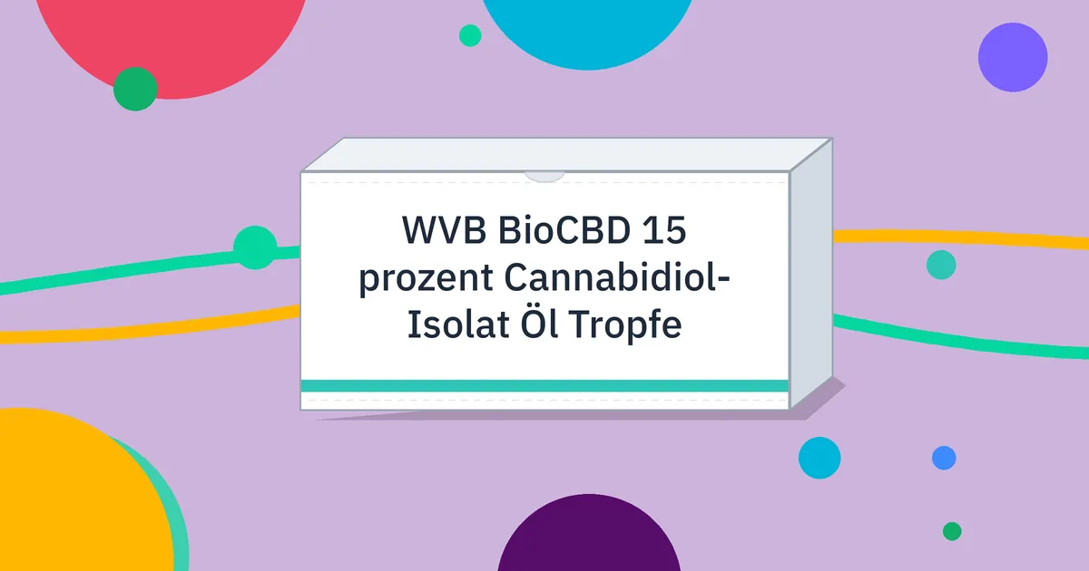 Symbolbild: Packung mit der Aufschrift WVB BioCBD 15 prozent Cannabidiol-Isolat Öl Tropfe (PZN 16131721) – Verfügbarkeit und Bezug in Apotheken in Frankfurt am Main