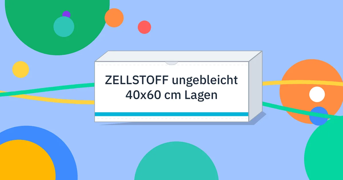 Symbolbild: Packung mit der Aufschrift ZELLSTOFF ungebleicht 40x60 cm Lagen (PZN 00413280) – Verfügbarkeit und Bezug in Apotheken in Frankfurt am Main