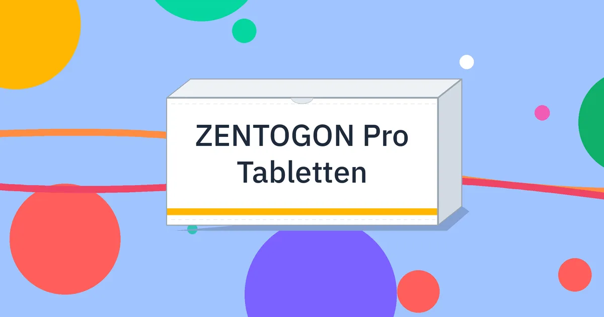 Symbolbild: Packung mit der Aufschrift ZENTOGON Pro Tabletten (PZN 07009197) – Verfügbarkeit und Bezug in Apotheken in Frankfurt am Main