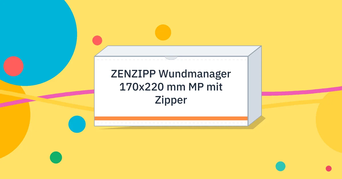 Symbolbild: Packung mit der Aufschrift ZENZIPP Wundmanager 170x220 mm MP mit Zipper (PZN 13568334) – Verfügbarkeit und Bezug in Apotheken in Frankfurt am Main