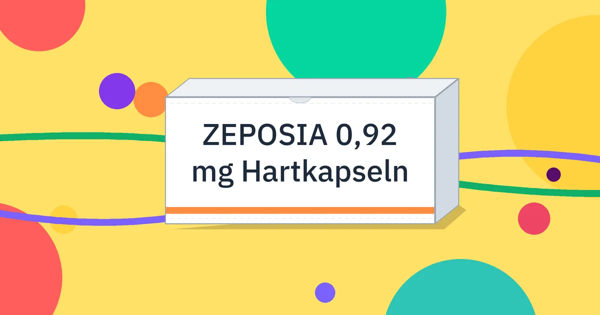 Symbolbild: Packung mit der Aufschrift ZEPOSIA 0,92 mg Hartkapseln (PZN 17368023) – Verfügbarkeit und Bezug in Apotheken in Frankfurt am Main