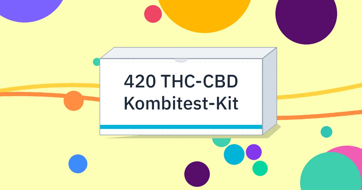 Symbolbild: Packung mit der Aufschrift 420 THC-CBD Kombitest-Kit (PZN 19524734) – Verfügbarkeit und Bezug in Apotheken in Frankfurt am Main