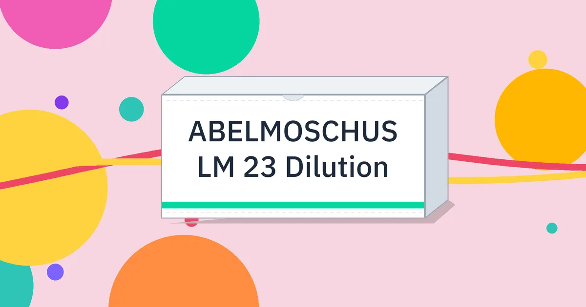 Symbolbild: Packung mit der Aufschrift ABELMOSCHUS LM 23 Dilution (PZN 12750321) – Verfügbarkeit und Bezug in Apotheken in Frankfurt am Main