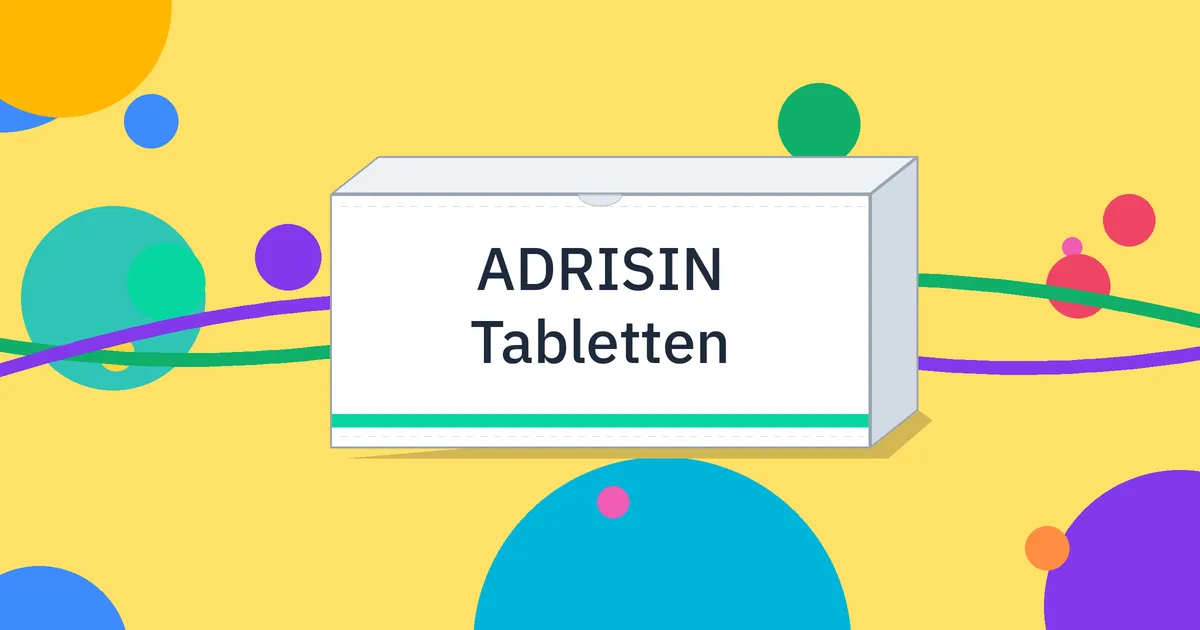 Symbolbild: Packung mit der Aufschrift ADRISIN Tabletten (PZN 10810444) – Verfügbarkeit und Bezug in Apotheken in Frankfurt am Main