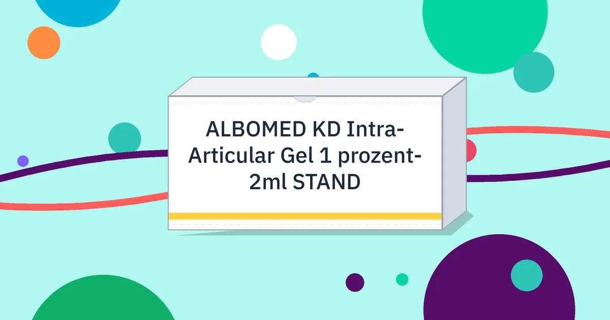 Symbolbild: Packung mit der Aufschrift ALBOMED KD Intra-Articular Gel 1 prozent-2ml STAND (PZN 19683272) – Verfügbarkeit und Bezug in Apotheken in Frankfurt am Main