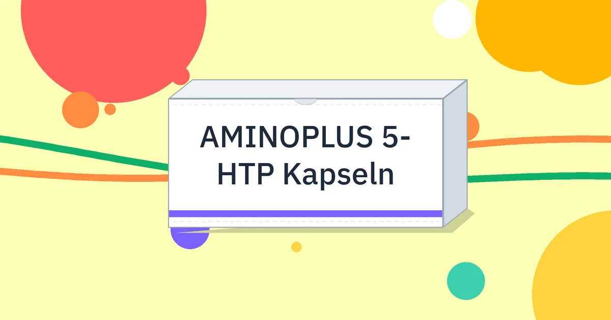 Symbolbild: Packung mit der Aufschrift AMINOPLUS 5-HTP Kapseln (PZN 17510432) – Verfügbarkeit und Bezug in Apotheken in Frankfurt am Main