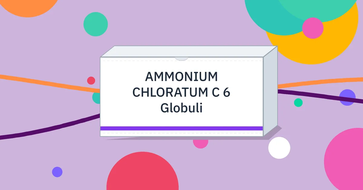 Symbolbild: Packung mit der Aufschrift AMMONIUM CHLORATUM C 6 Globuli (PZN 19714535) – Verfügbarkeit und Bezug in Apotheken in Frankfurt am Main