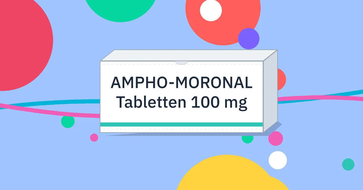 Symbolbild: Packung mit der Aufschrift AMPHO-MORONAL Tabletten 100 mg (PZN 07668267) – Verfügbarkeit und Bezug in Apotheken in Frankfurt am Main