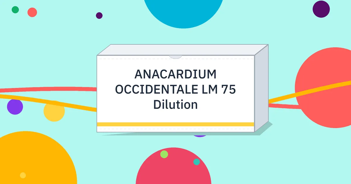 Symbolbild: Packung mit der Aufschrift ANACARDIUM OCCIDENTALE LM 75 Dilution (PZN 13327688) – Verfügbarkeit und Bezug in Apotheken in Frankfurt am Main