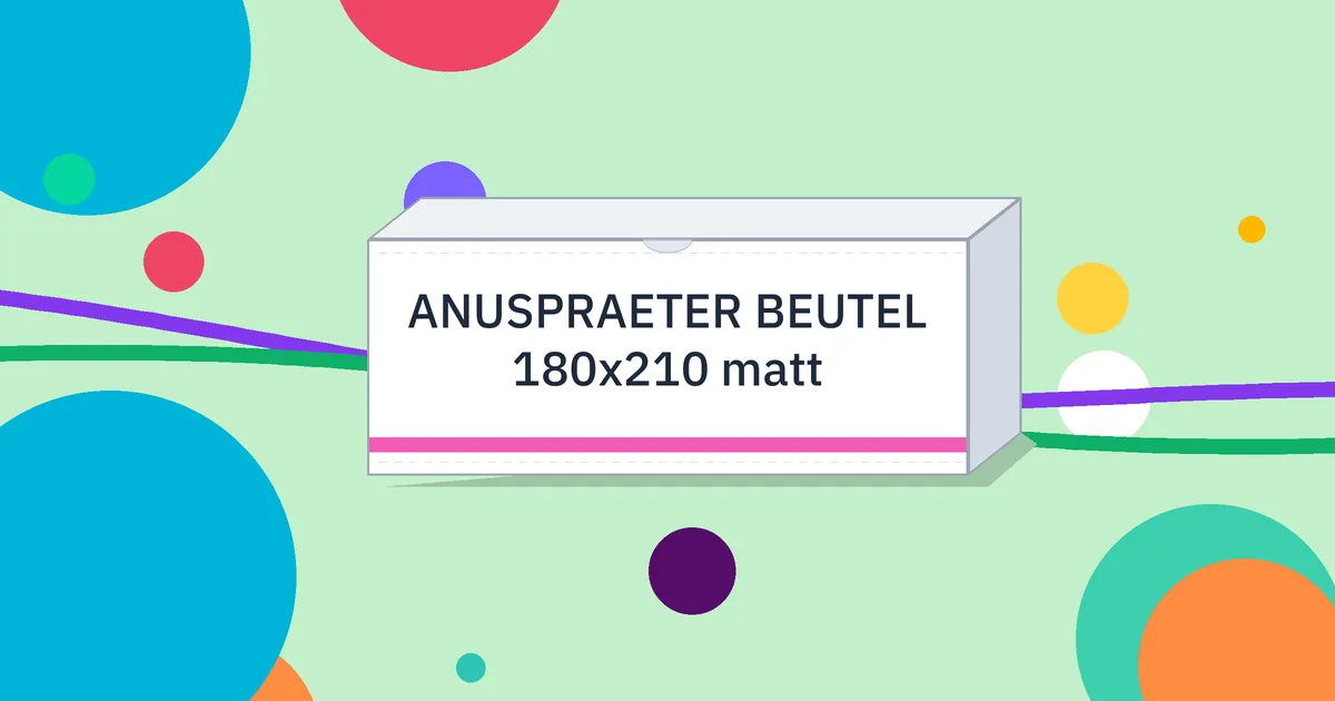 Symbolbild: Packung mit der Aufschrift ANUSPRAETER BEUTEL 180x210 matt (PZN 01961003) – Verfügbarkeit und Bezug in Apotheken in Frankfurt am Main