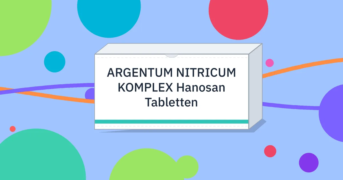 Symbolbild: Packung mit der Aufschrift ARGENTUM NITRICUM KOMPLEX Hanosan Tabletten (PZN 09268537) – Verfügbarkeit und Bezug in Apotheken in Frankfurt am Main