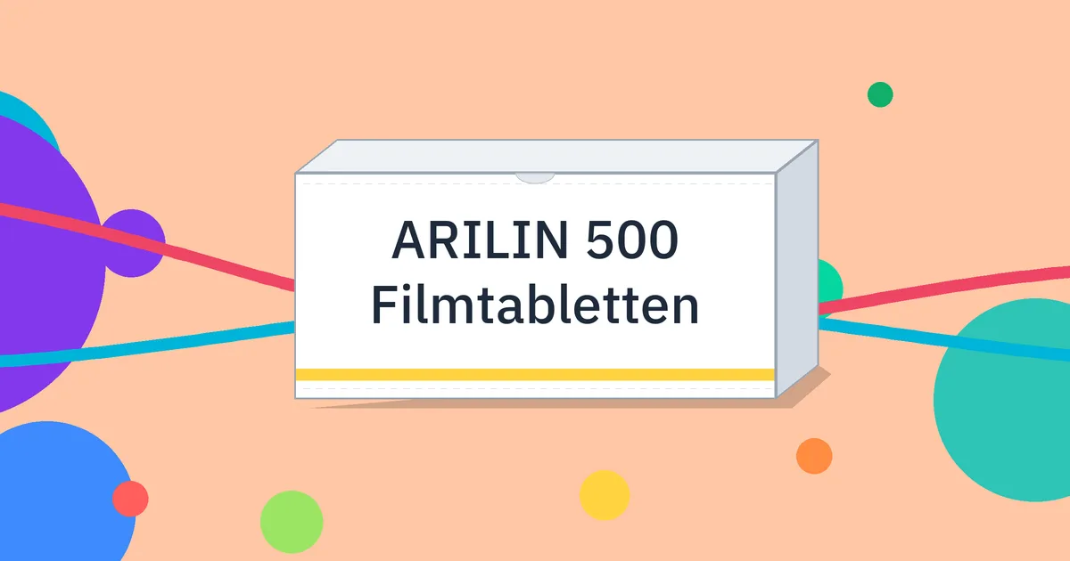 Symbolbild: Packung mit der Aufschrift ARILIN 500 Filmtabletten (PZN 02724311) – Verfügbarkeit und Bezug in Apotheken in Frankfurt am Main