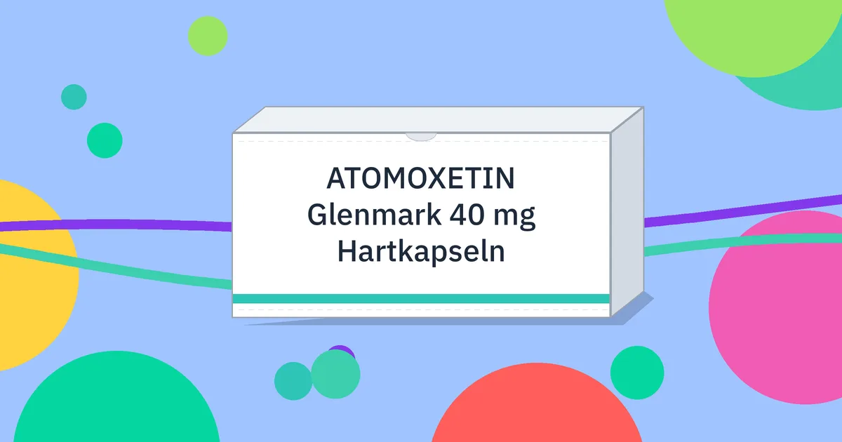 Symbolbild: Packung mit der Aufschrift ATOMOXETIN Glenmark 40 mg Hartkapseln (PZN 15211553) – Verfügbarkeit und Bezug in Apotheken in Frankfurt am Main