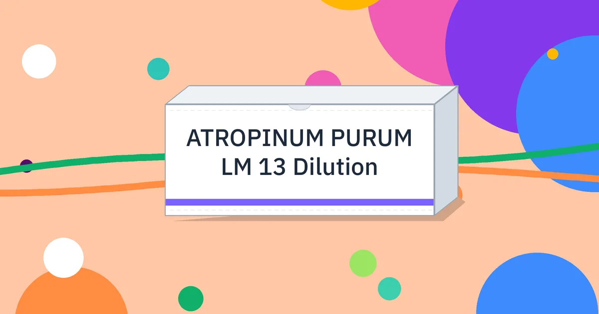 Symbolbild: Packung mit der Aufschrift ATROPINUM PURUM LM 13 Dilution (PZN 12782485) – Verfügbarkeit und Bezug in Apotheken in Frankfurt am Main