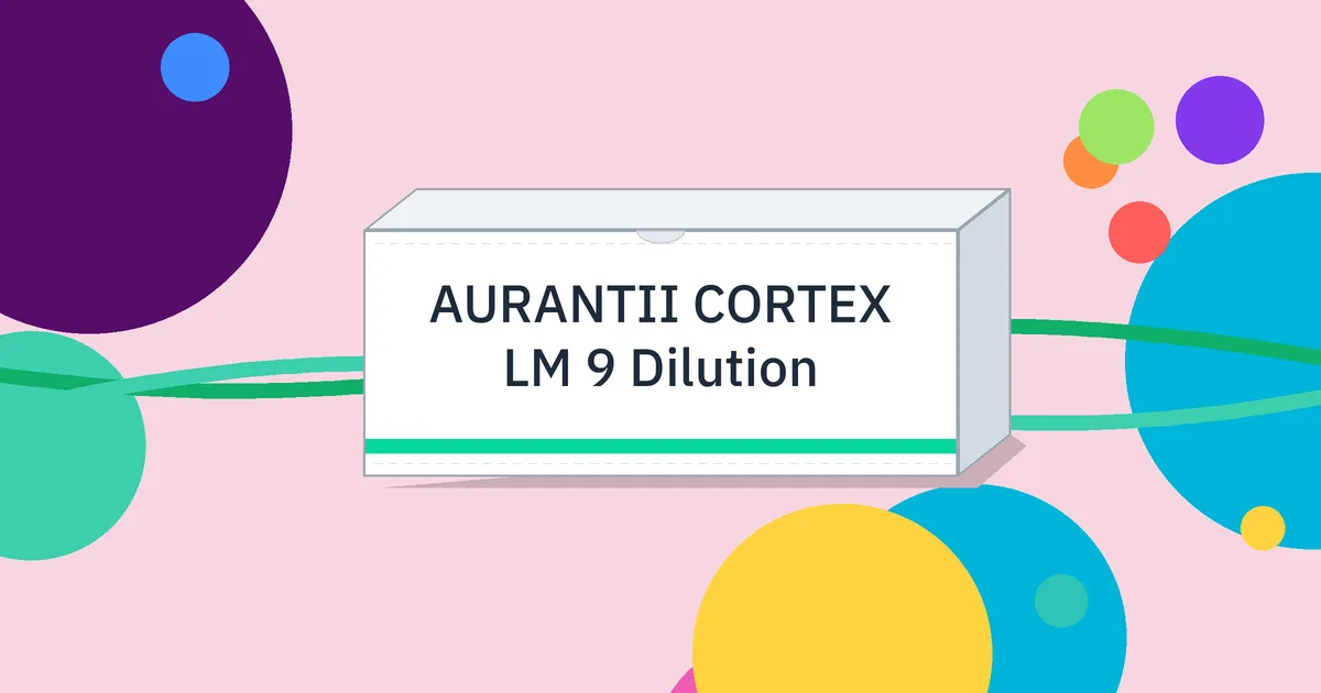 Symbolbild: Packung mit der Aufschrift AURANTII CORTEX LM 9 Dilution (PZN 13372938) – Verfügbarkeit und Bezug in Apotheken in Frankfurt am Main