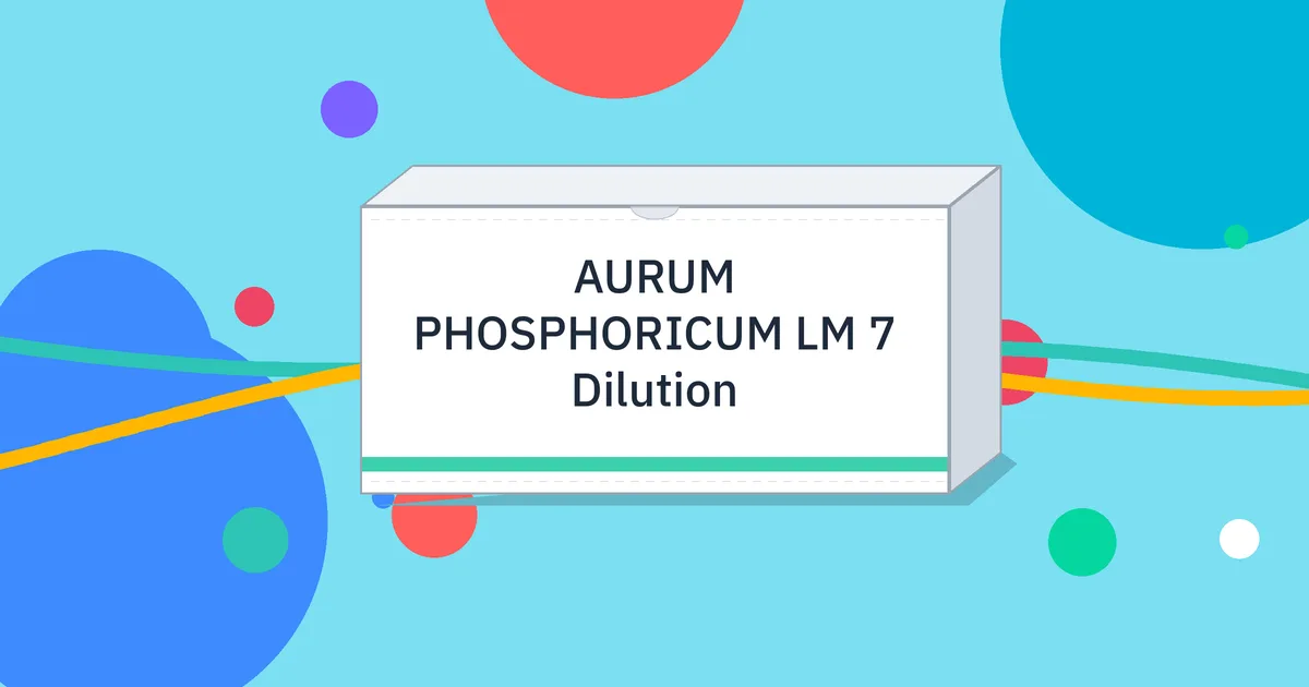 Symbolbild: Packung mit der Aufschrift AURUM PHOSPHORICUM LM 7 Dilution (PZN 13754887) – Verfügbarkeit und Bezug in Apotheken in Frankfurt am Main