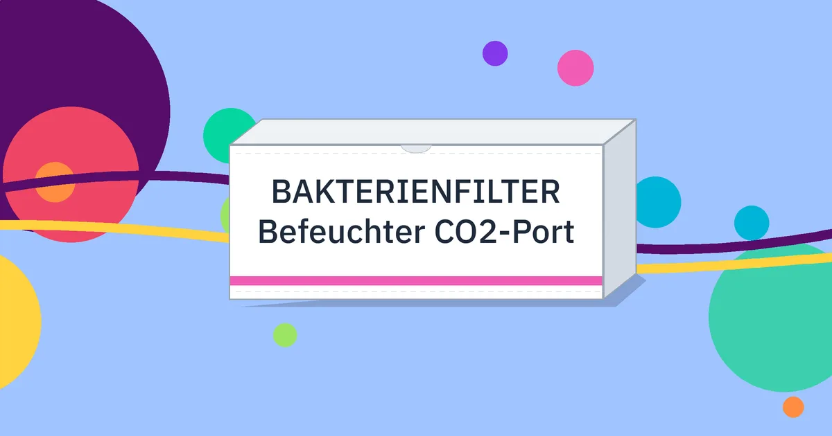 Symbolbild: Packung mit der Aufschrift BAKTERIENFILTER Befeuchter CO2-Port (PZN 03650000) – Verfügbarkeit und Bezug in Apotheken in Frankfurt am Main