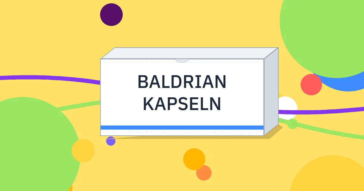 Symbolbild: Packung mit der Aufschrift BALDRIAN KAPSELN (PZN 06994651) – Verfügbarkeit und Bezug in Apotheken in Frankfurt am Main