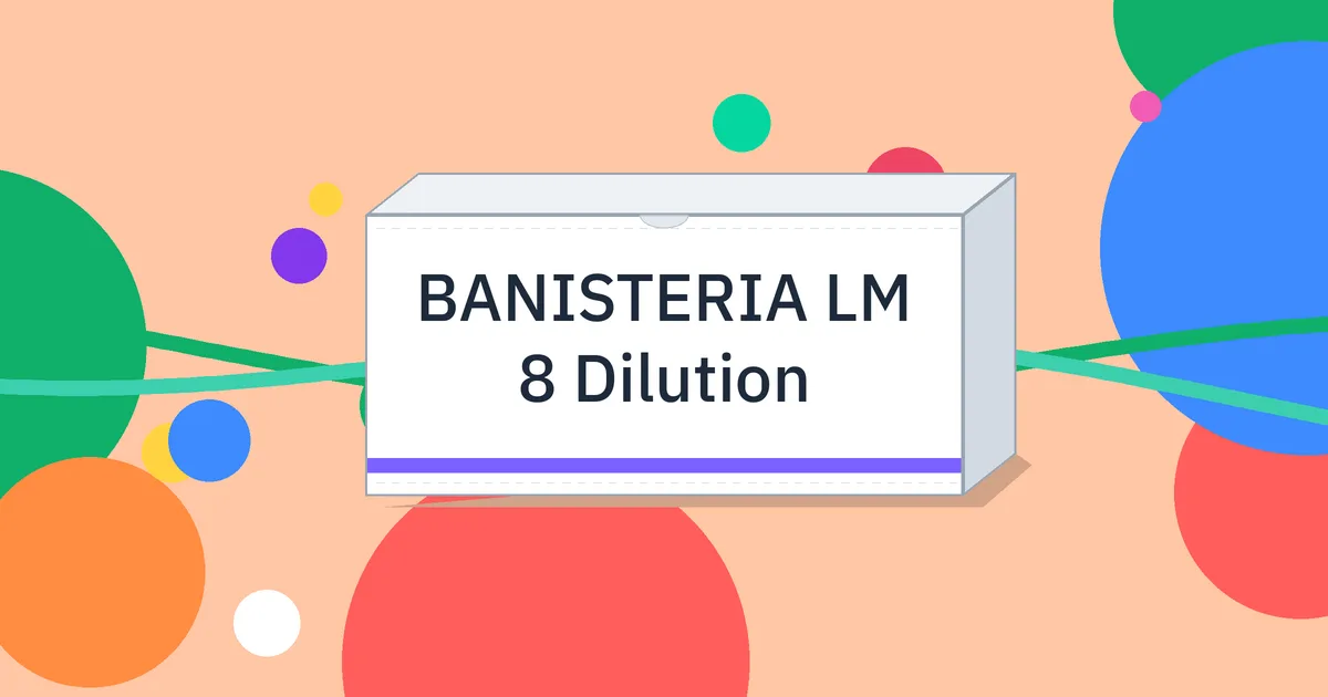 Symbolbild: Packung mit der Aufschrift BANISTERIA LM 8 Dilution (PZN 13375598) – Verfügbarkeit und Bezug in Apotheken in Frankfurt am Main