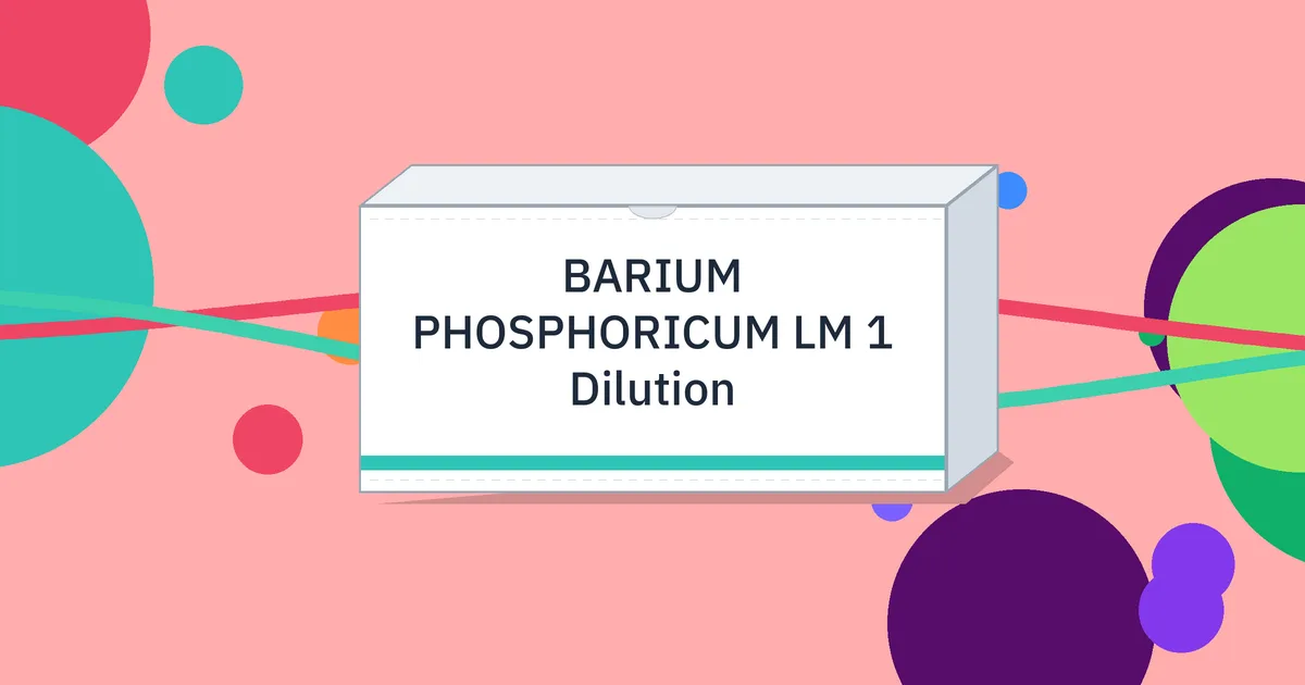 Symbolbild: Packung mit der Aufschrift BARIUM PHOSPHORICUM LM 1 Dilution (PZN 13379030) – Verfügbarkeit und Bezug in Apotheken in Frankfurt am Main