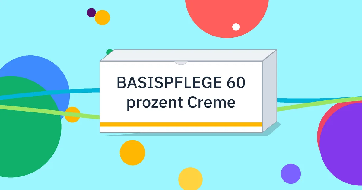 Symbolbild: Packung mit der Aufschrift BASISPFLEGE 60 prozent Creme (PZN 01677590) – Verfügbarkeit und Bezug in Apotheken in Frankfurt am Main