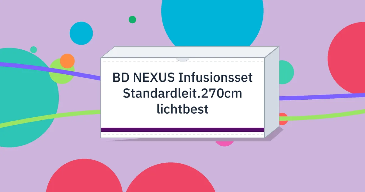 Symbolbild: Packung mit der Aufschrift BD NEXUS Infusionsset Standardleit.270cm lichtbest (PZN 19302011) – Verfügbarkeit und Bezug in Apotheken in Frankfurt am Main